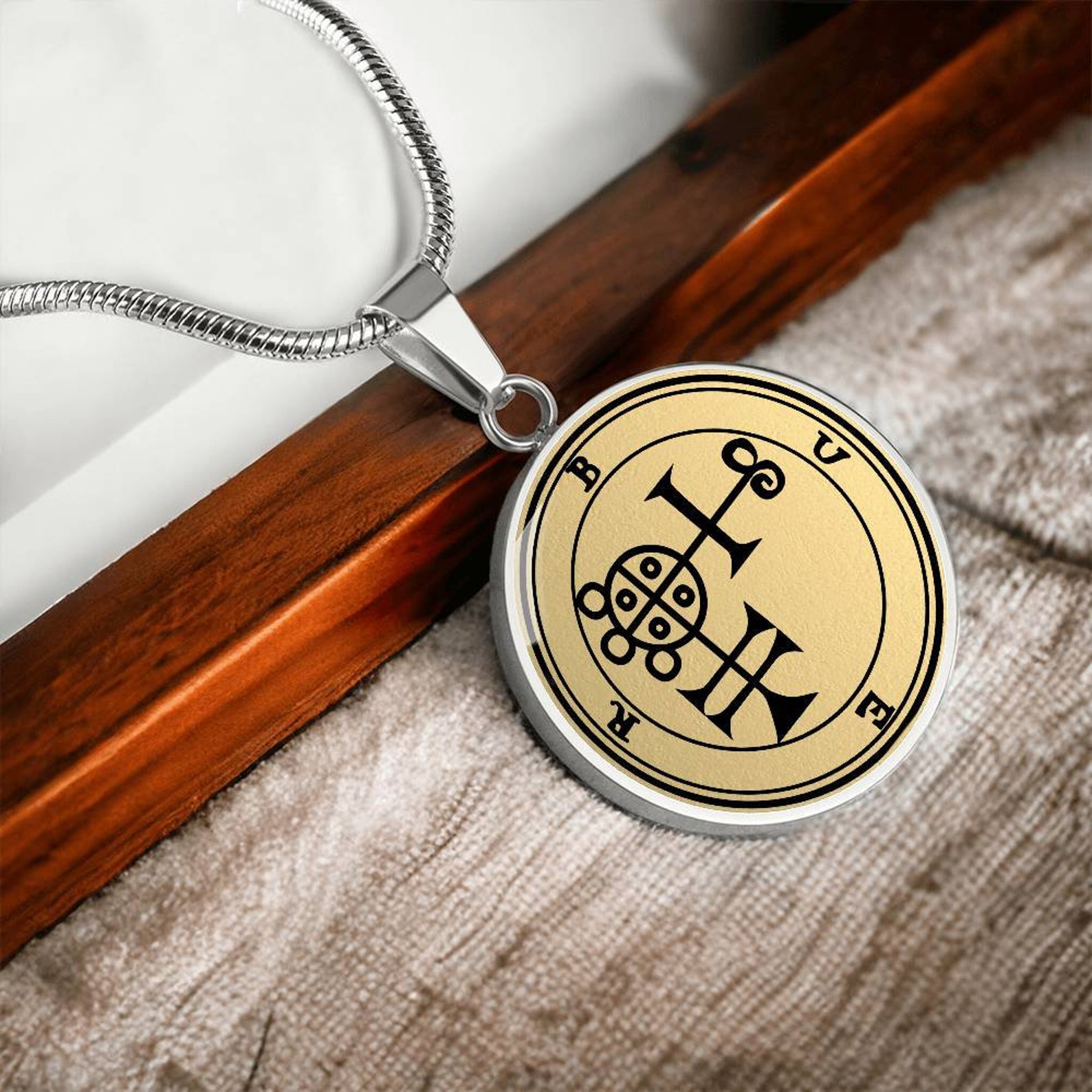Demon Necklace Buer Sigil Seal Jewelry Goetia Amulet Talisman Pendant ...