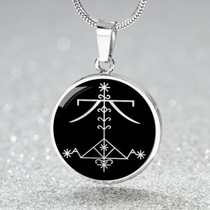 Ogou Feray Veve Pendant Necklace Jewelry Gold Silver - Etsy