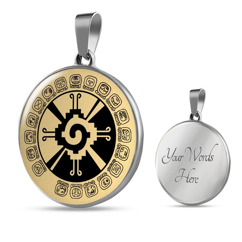 Hunab Ku Mayan Necklace Aztec Calendar Jewelry Pendant - Etsy