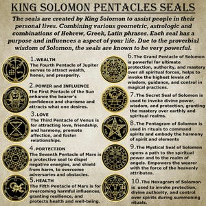 Seal of Solomon Necklace King Solomon Pendant Pentacles Talisman Coin ...
