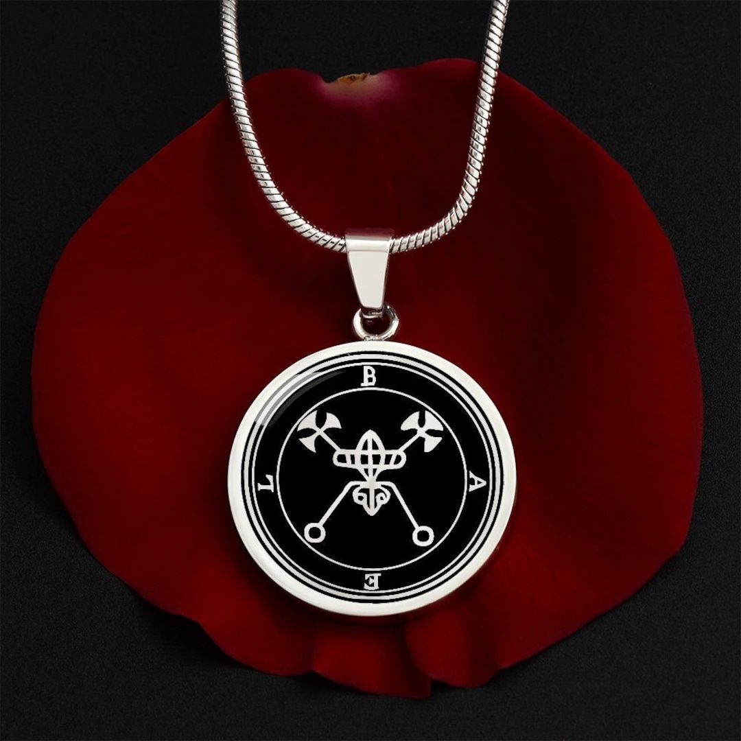 King Bael Sigil Necklace Pendant Jewelry Gold Silver Goetia - Etsy