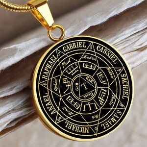 7 Seven Archangels Necklace Archangel Pendant Jewelry Gold Silver ...