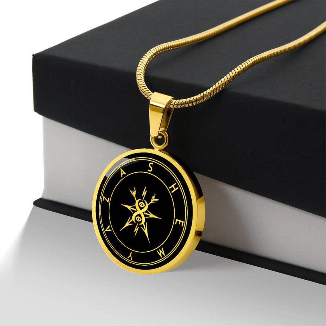 Shemyaza Singil Necklace the Master Key Pendant Occult Jewelry Gold ...