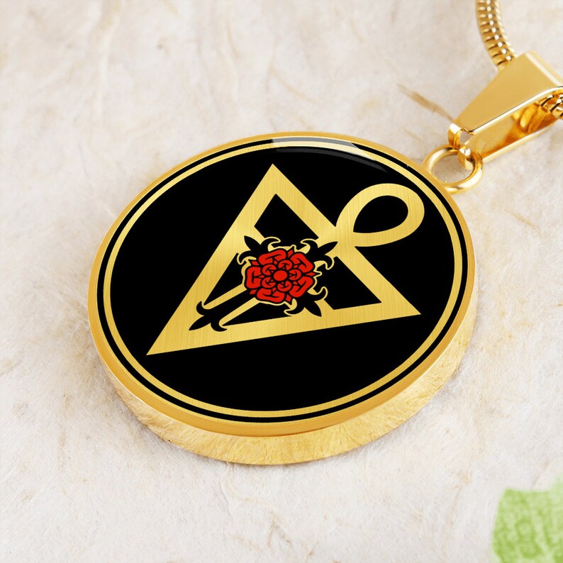 Rosicrucian Cross Necklace Amorc Pendant Jewelry Gold Silver Amulet - Etsy
