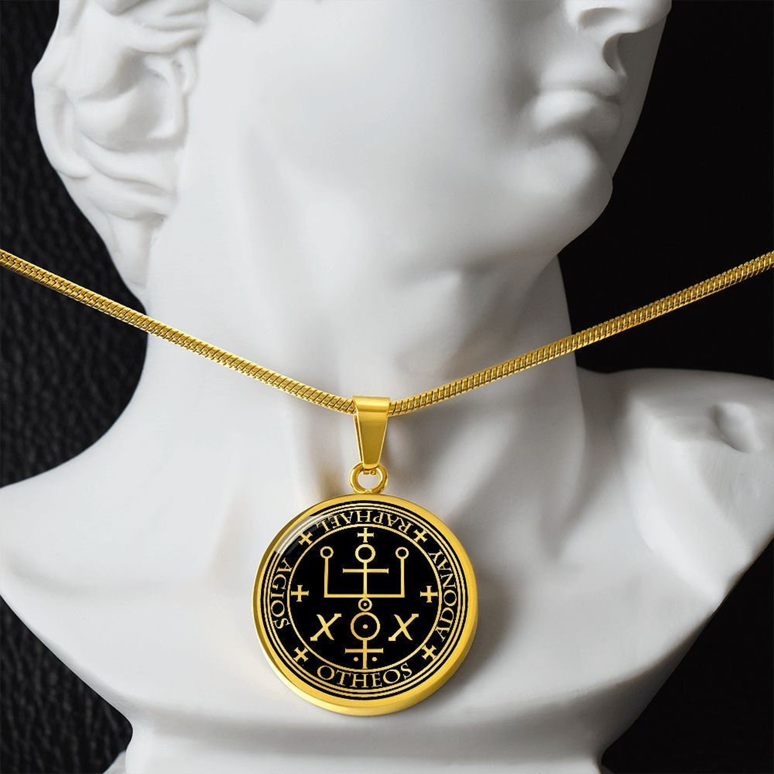 Archangel RAPHAEL Pendant Necklace Gold Jewelry Silver - Etsy