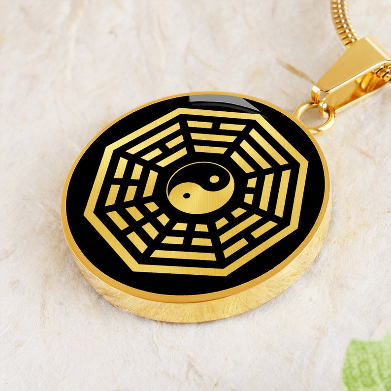 Yin Yang Bagua Necklace Chinese Jewelry Lucky Charm Pendant - Etsy