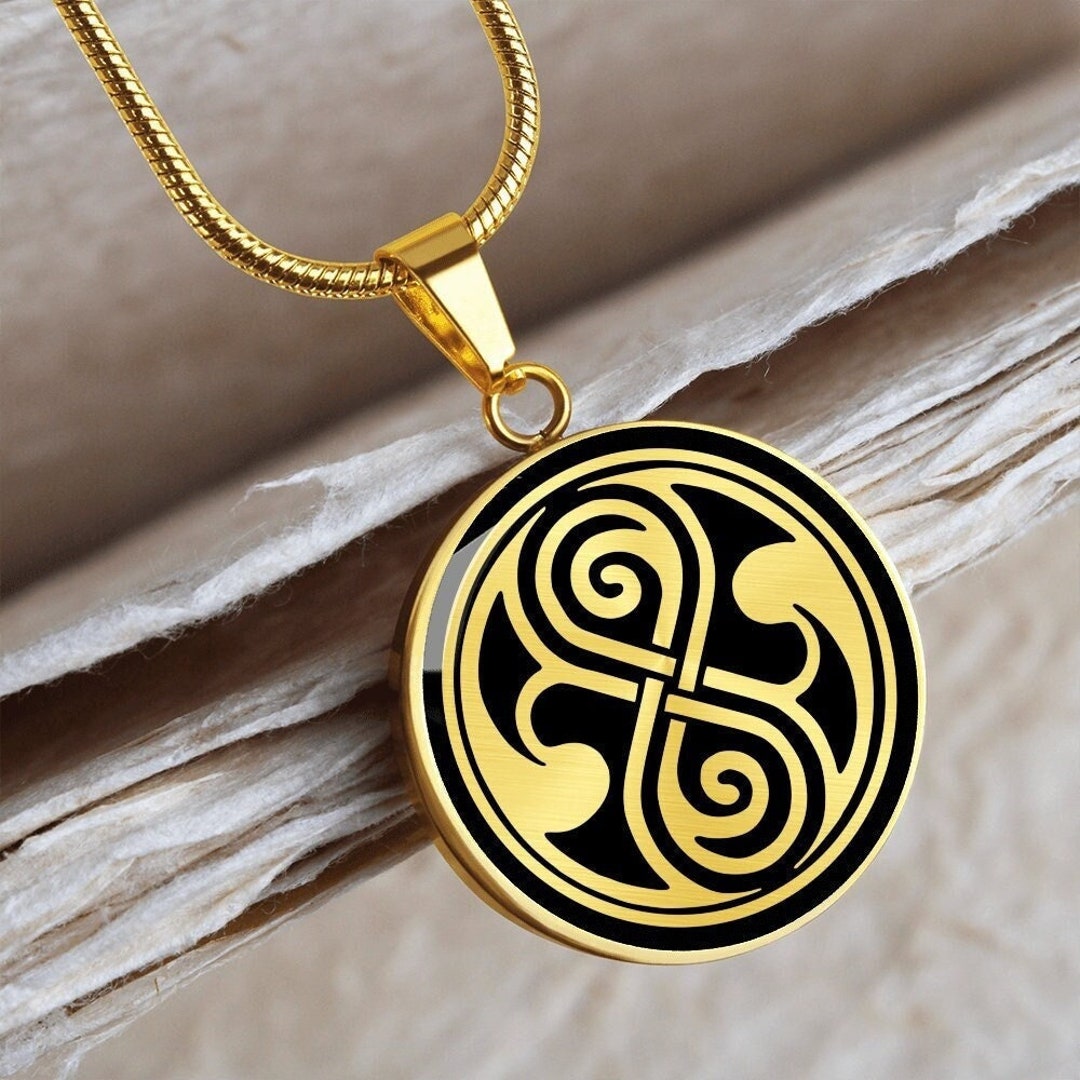 Seal of Rassilon Necklace Doctor Dr Who Pendant Jewelry Gold Silver ...