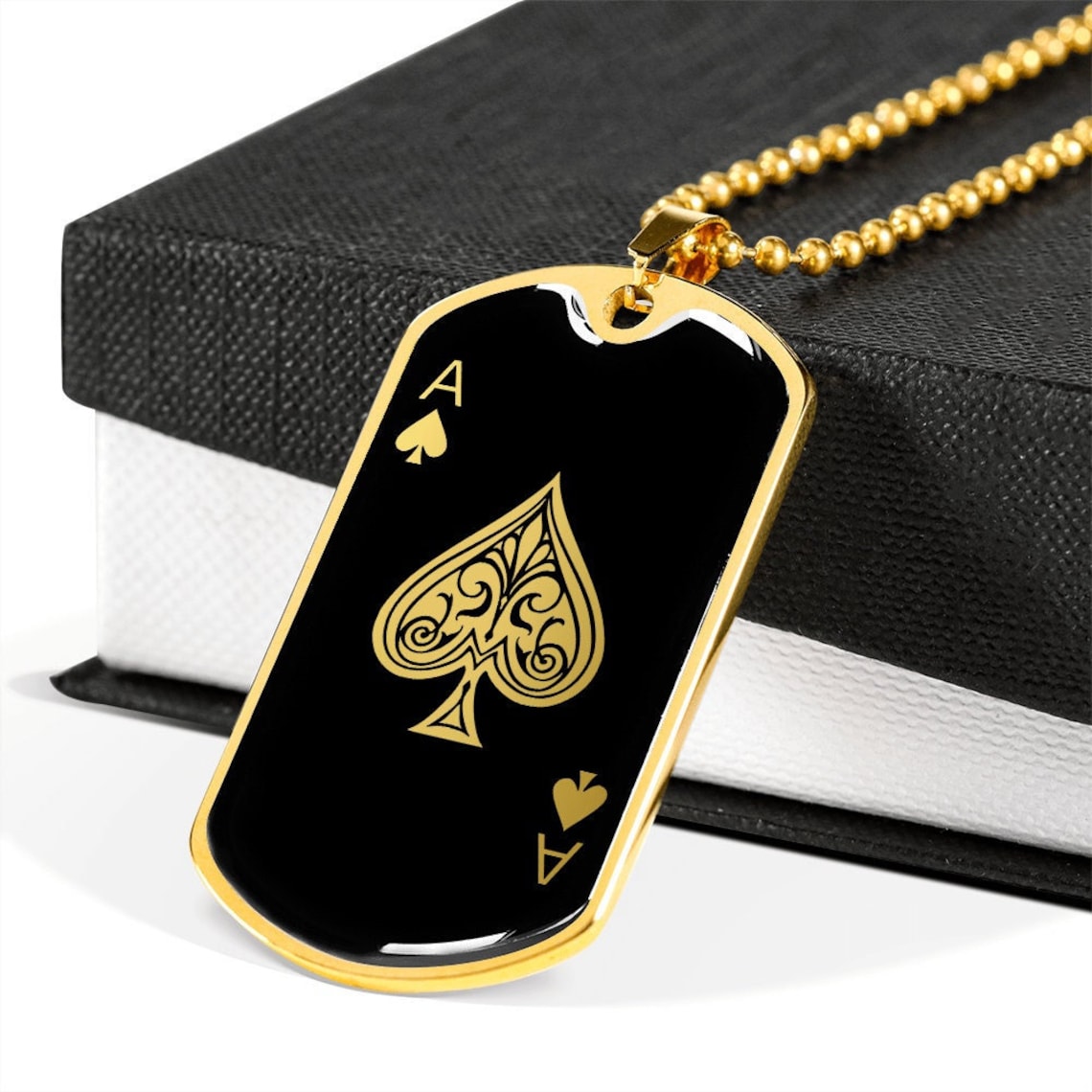 Ace of Spades Necklace Playing Cards Jewelry Pendant Gift - Etsy