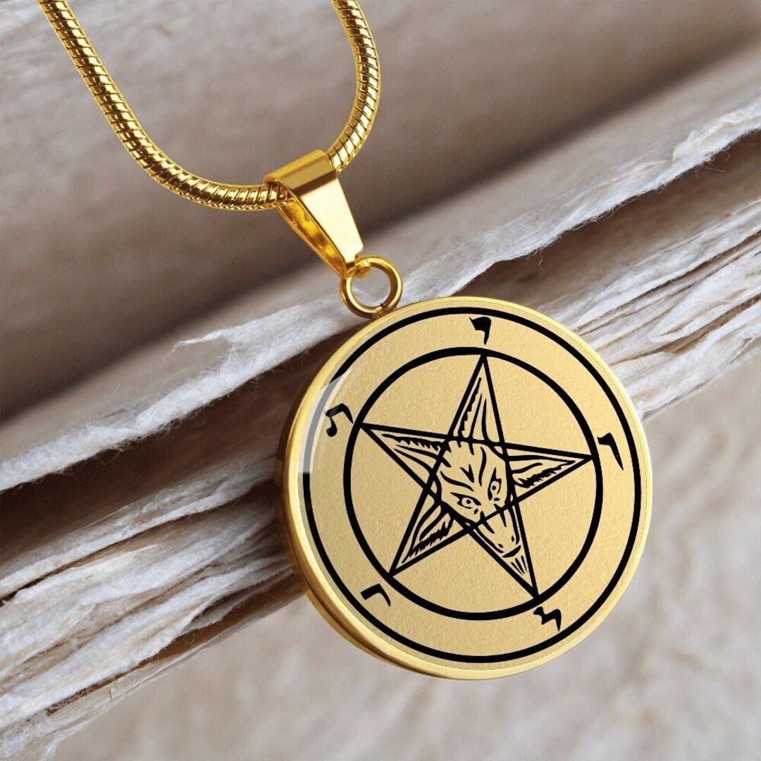 Baphomet Necklace Pendant Jewelry Satanic Amulet - Etsy
