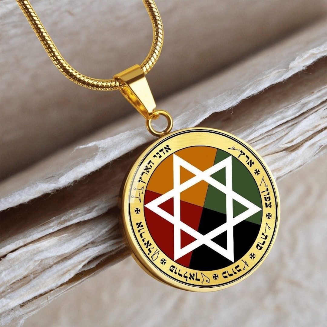 Golden Dawn Hermetic Jewelry Earth Pentacle Necklace Pendant Seal ...