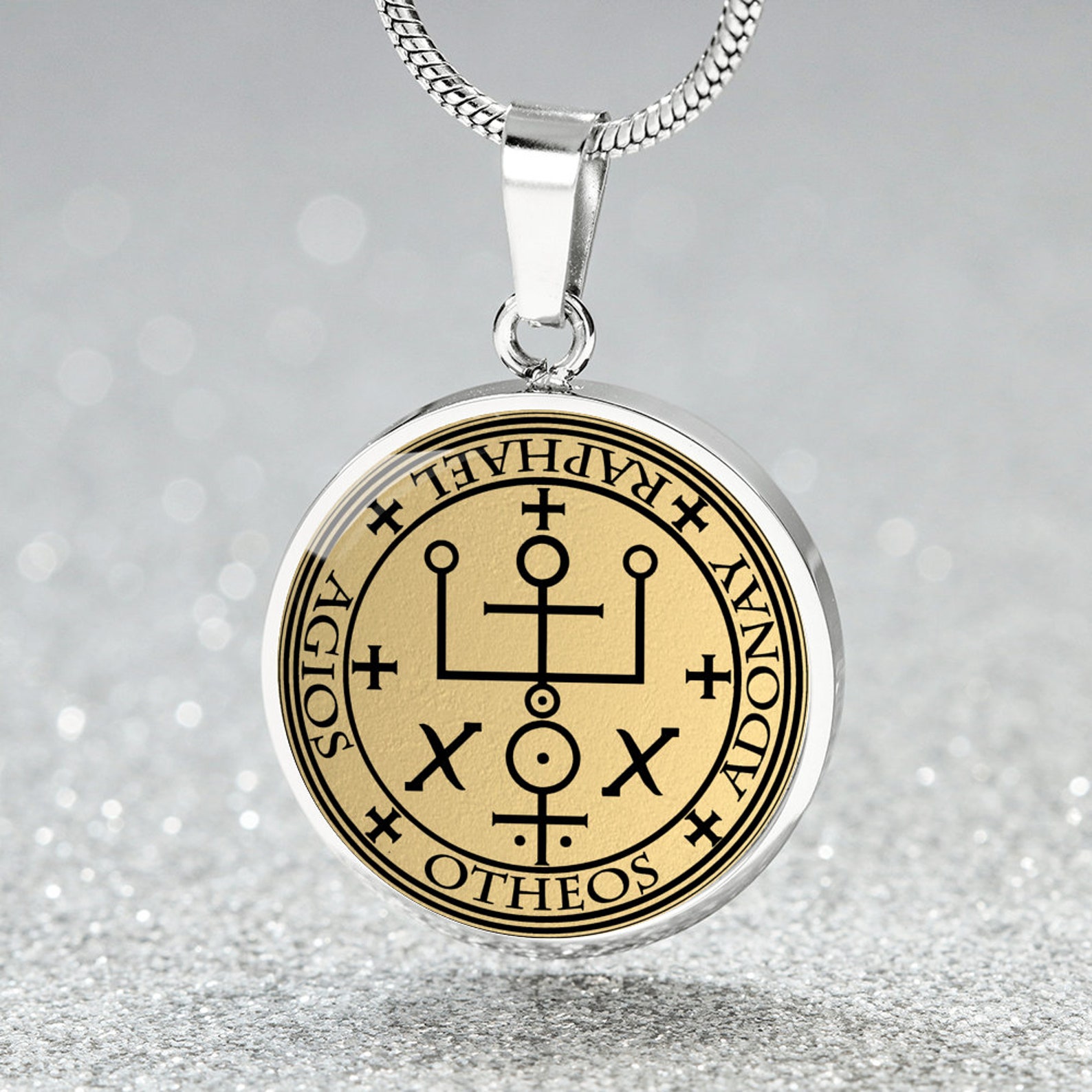 Archangel RAPHAEL Pendant Necklace Gold Jewelry Silver - Etsy