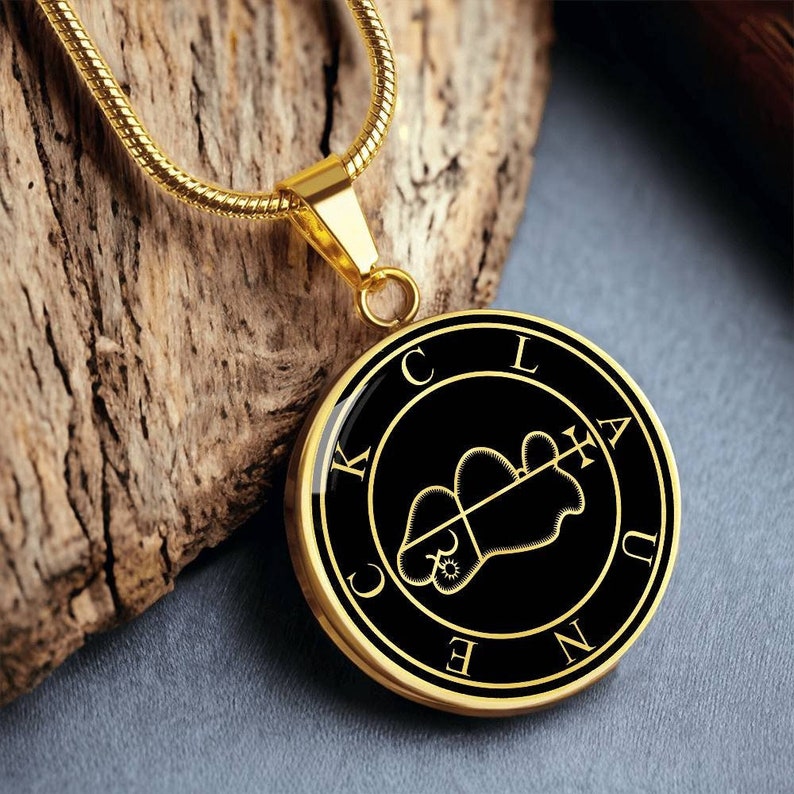 Clauneck Sigil Necklace Jewelry Pendant Goetia Gold Silver - Etsy
