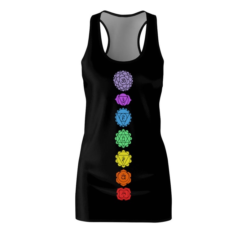 Chakra Black Dress Women's Yoga Clothing Spiritual | Etsy
