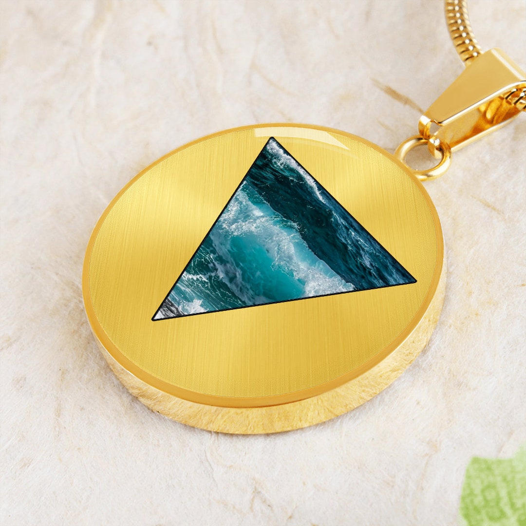Water Necklace Element Pendant Alchemy Jewelry Gold Silver Charm - Etsy