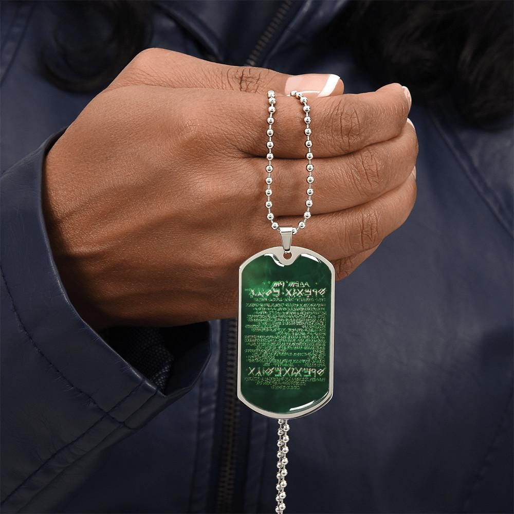 Emerald Tablet Pendant Necklace Hermetic Alchemy Amulet Tabula ...