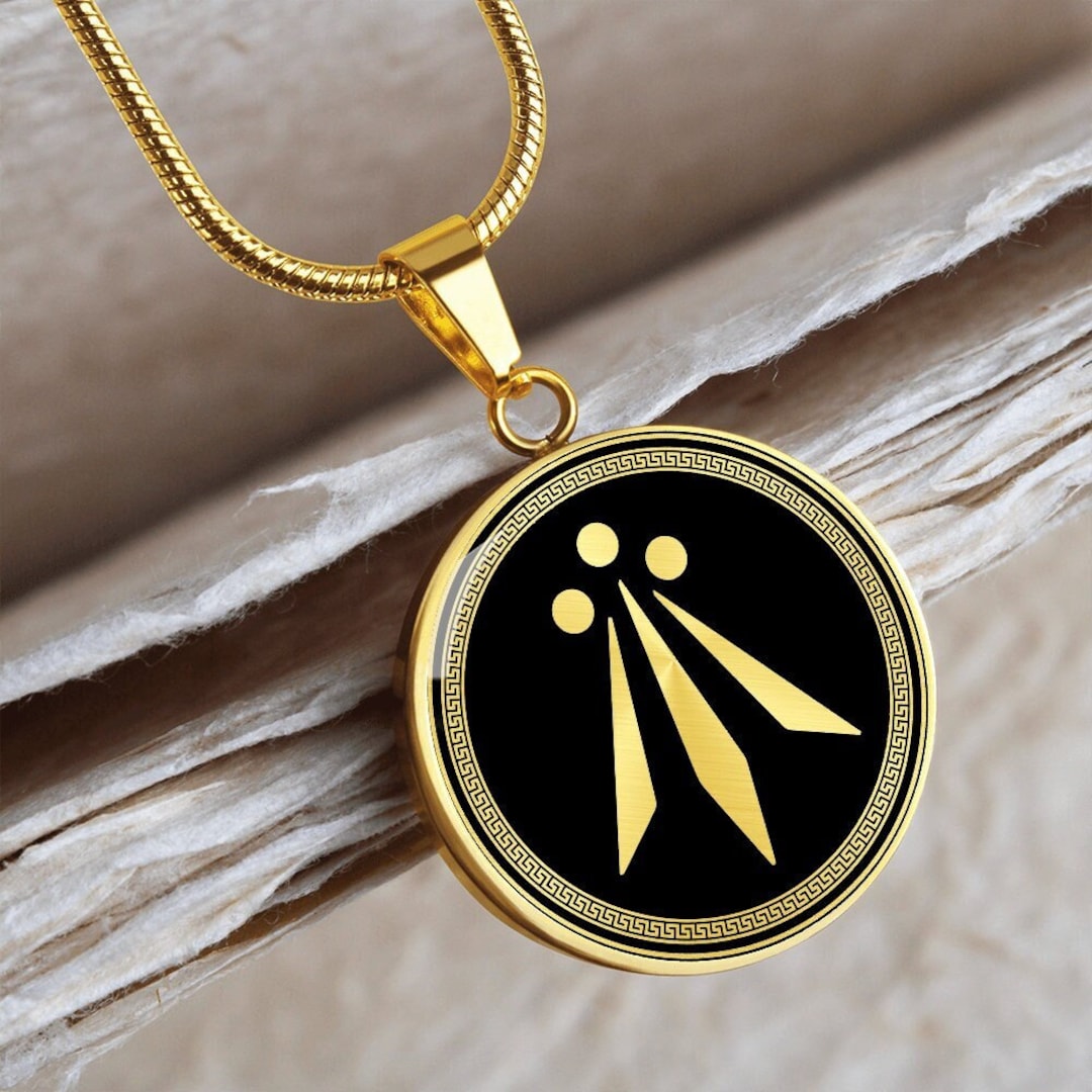 Awen Necklace Druid Pendant Jewelry Gold Charm Men Silver Amulet - Etsy