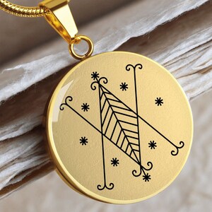 Veve Necklace Ayizan Voodoo Jewelry Pendant Amulet Talisman Charm - Etsy