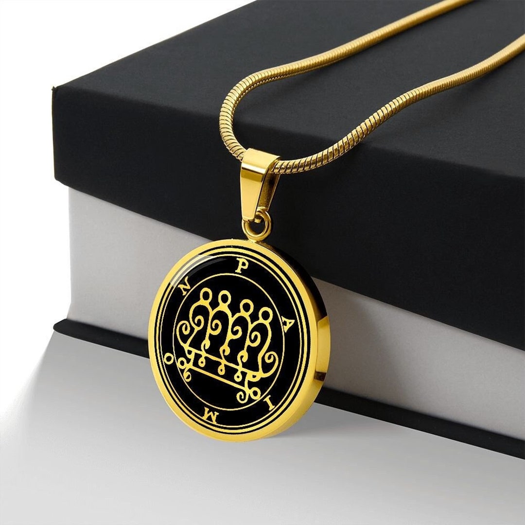 King Paimon Necklace Pendant Gold Sigil Jewelry Goetia Seals Silver - Etsy