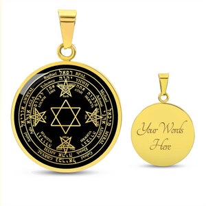 Lesser Banishing Ritual Pendant Magic Circle Necklace Gold Silver ...