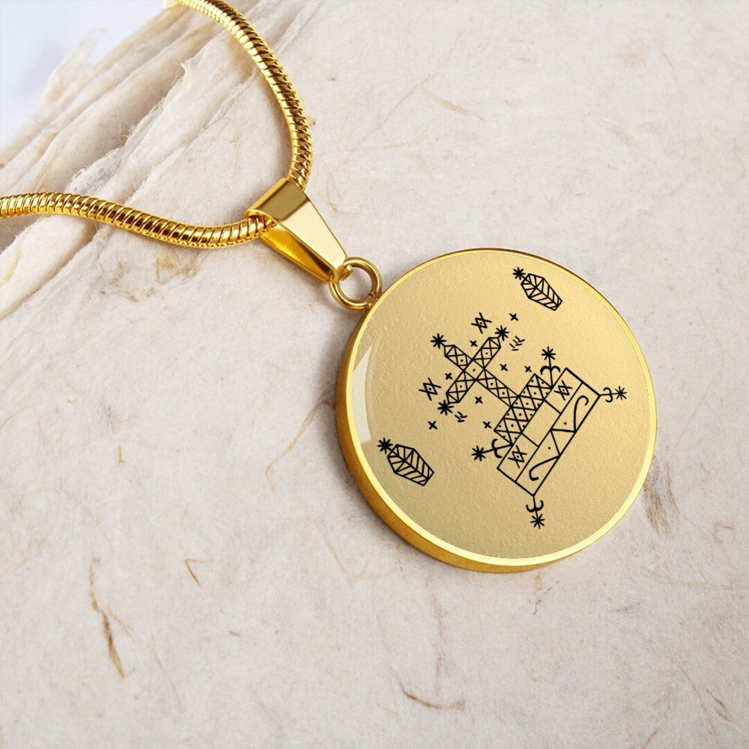 Baron Samedi Voodoo Veve Necklace Jewelry Witchy Pendant Amulet ...