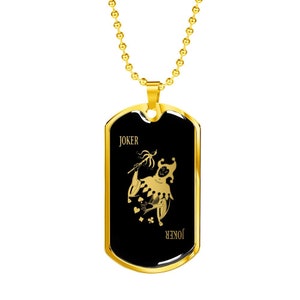 Joker Playing Card Necklace Jewelry Pendant Gift Engraved - Etsy
