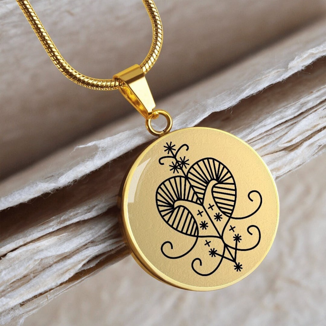 Erzulie Freda Veve Necklace Jewelry Oshun Pendant Amulet Talisman Charm ...