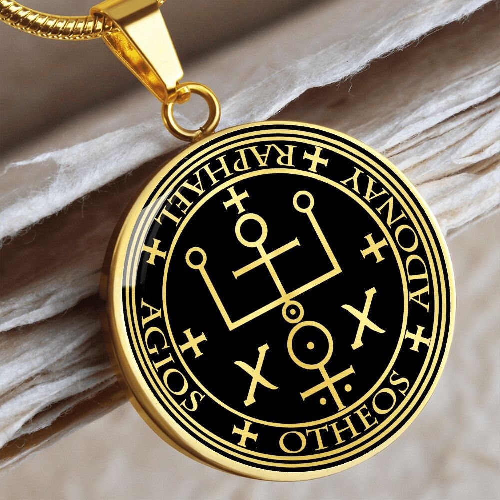 Archangel RAPHAEL Pendant Necklace Gold Jewelry Silver - Etsy