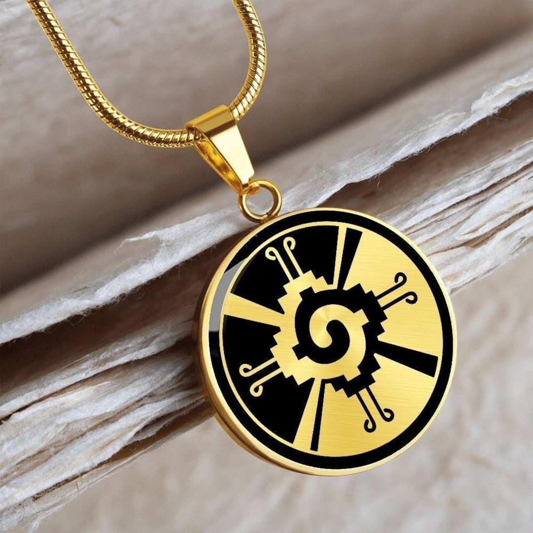 Hunab Ku Mayan Necklace Pendant Aztec Jewelry Gold Men Silver Women ...