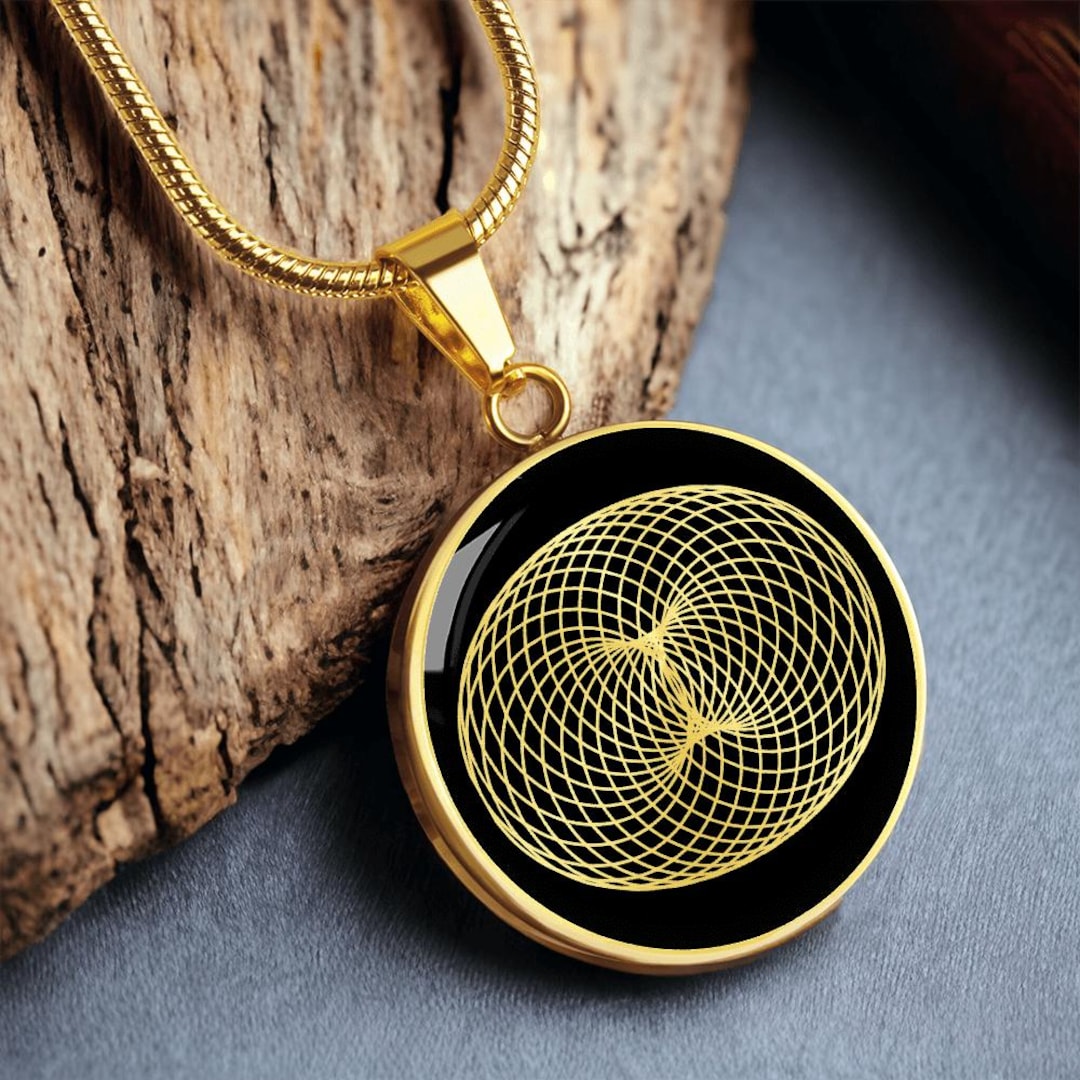 Double Torus Pendant Rodin Coil Necklace Sacred Geometry Jewelry Vortex ...