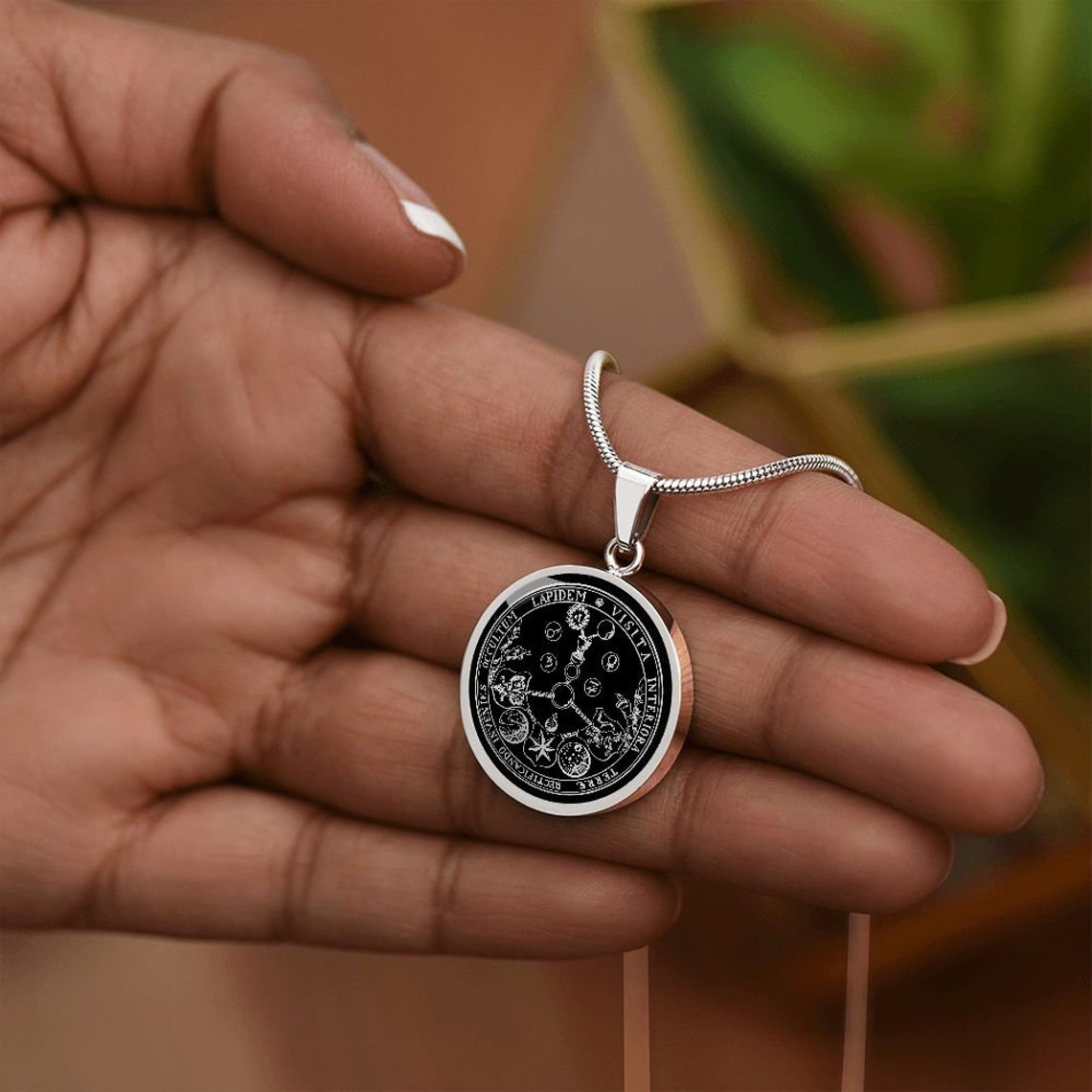 Alchemy VITRIOL Necklace Jewelry Masonic Pendant Rosicrucian Gold ...