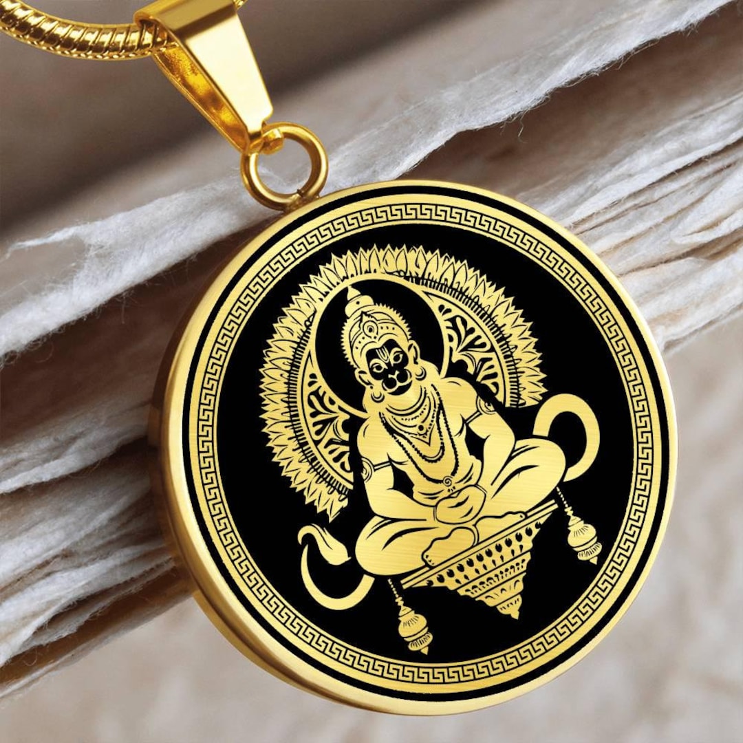 Hanuman Pendant Hindu Necklace Indian Jewelry Gold Silver Gift Charm - Etsy