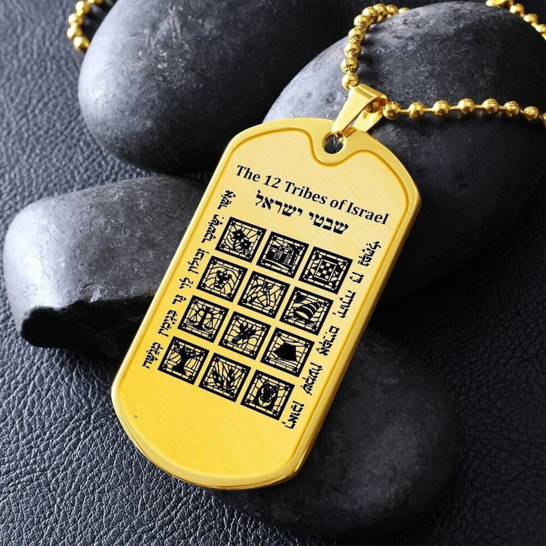 Kabbalah Ephod Necklace Hoshen Pendant 12 Tribes of Israel Jewelry Gold ...