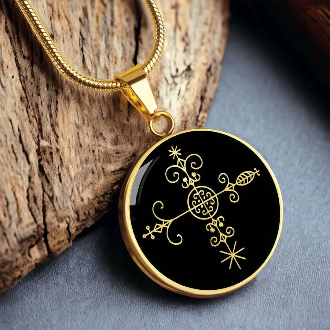 Simbi Andezo Veve Necklace Pendant Jewelry Gold Silver Amulet Talisman ...