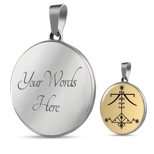 Ogou Feray Veve Pendant Necklace Jewelry Gold Silver - Etsy