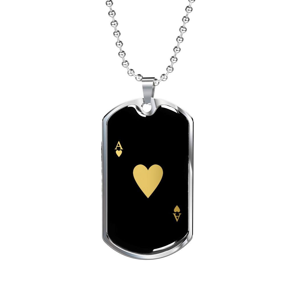 Ace of Hearts Necklace Playing Cards Jewelry Pendant Gift - Etsy