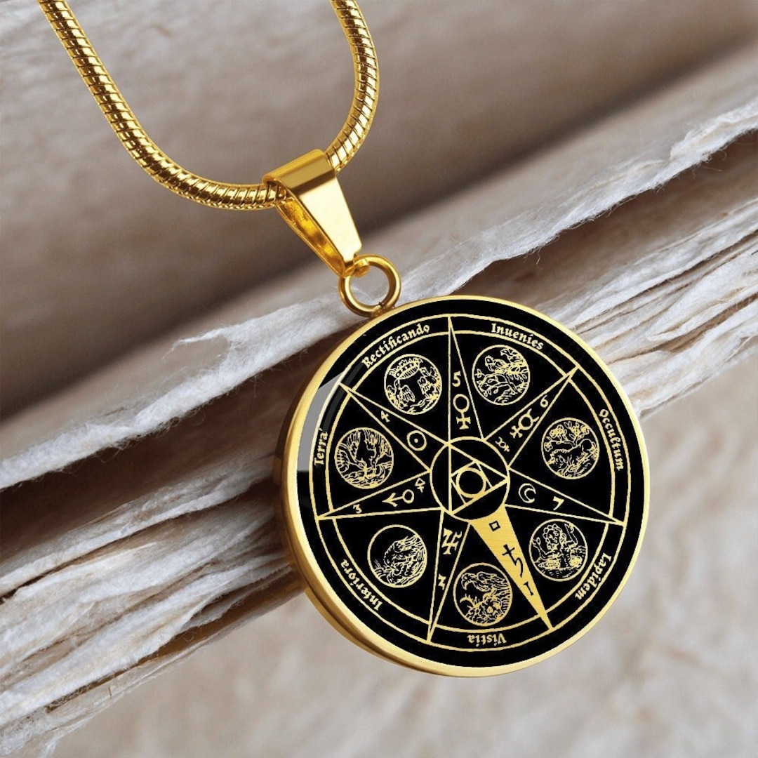 Hermetic Principles Seal of Light Necklace Philosophers Stone Pendant ...