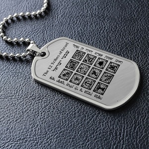 Kabbalah Ephod Necklace Hoshen Pendant 12 Tribes of Israel Jewelry Gold ...
