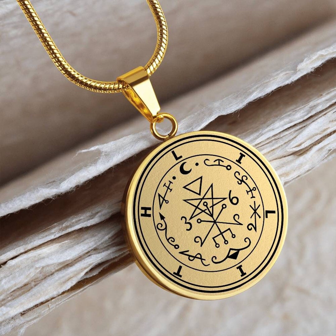 Lilith Necklace Pendant Sigil Jewelry Gold Silver Talisman Amulet Charm ...