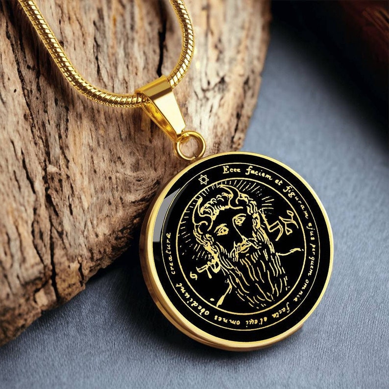 First Pentacle of the Sun Solomon Seal Necklace Pendant Gold Talisman ...