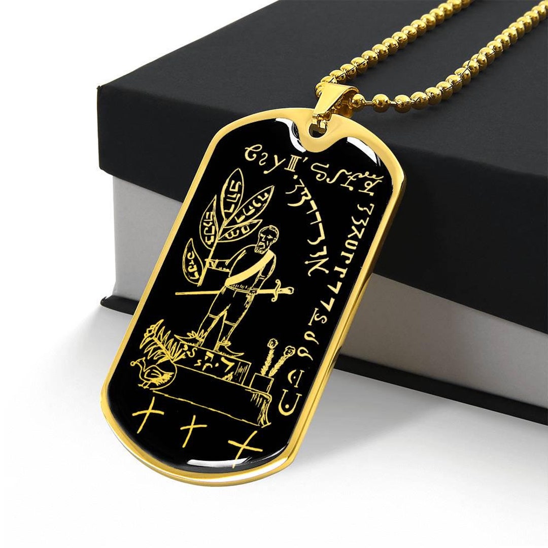 6th 7th Book of Moses Tables Seal Talismans Gold Silver Necklace ...