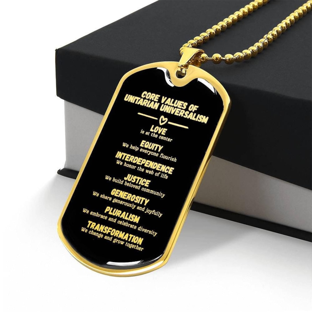 Unitarian Universalist Jewelry UU Chalice Necklace Seven Principles ...