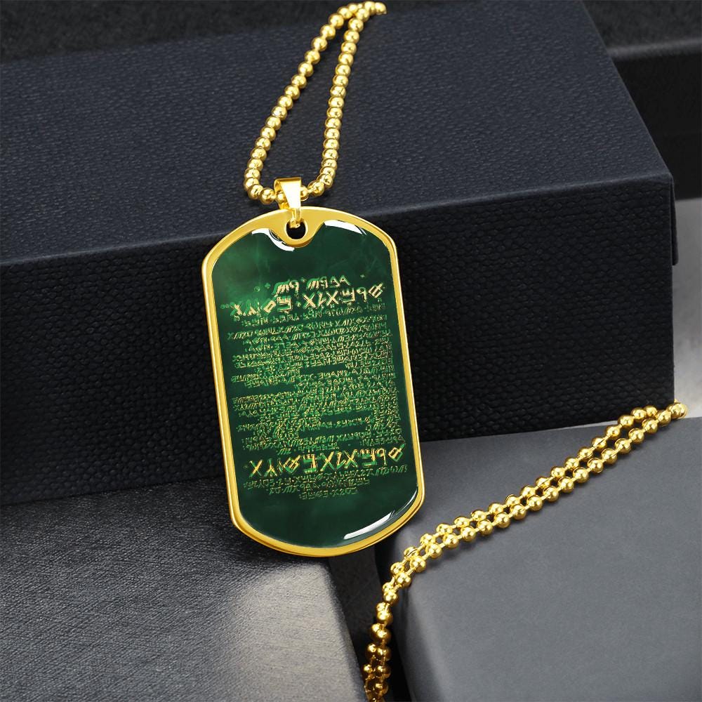 Emerald Tablet Pendant Necklace Hermetic Alchemy Amulet Tabula ...