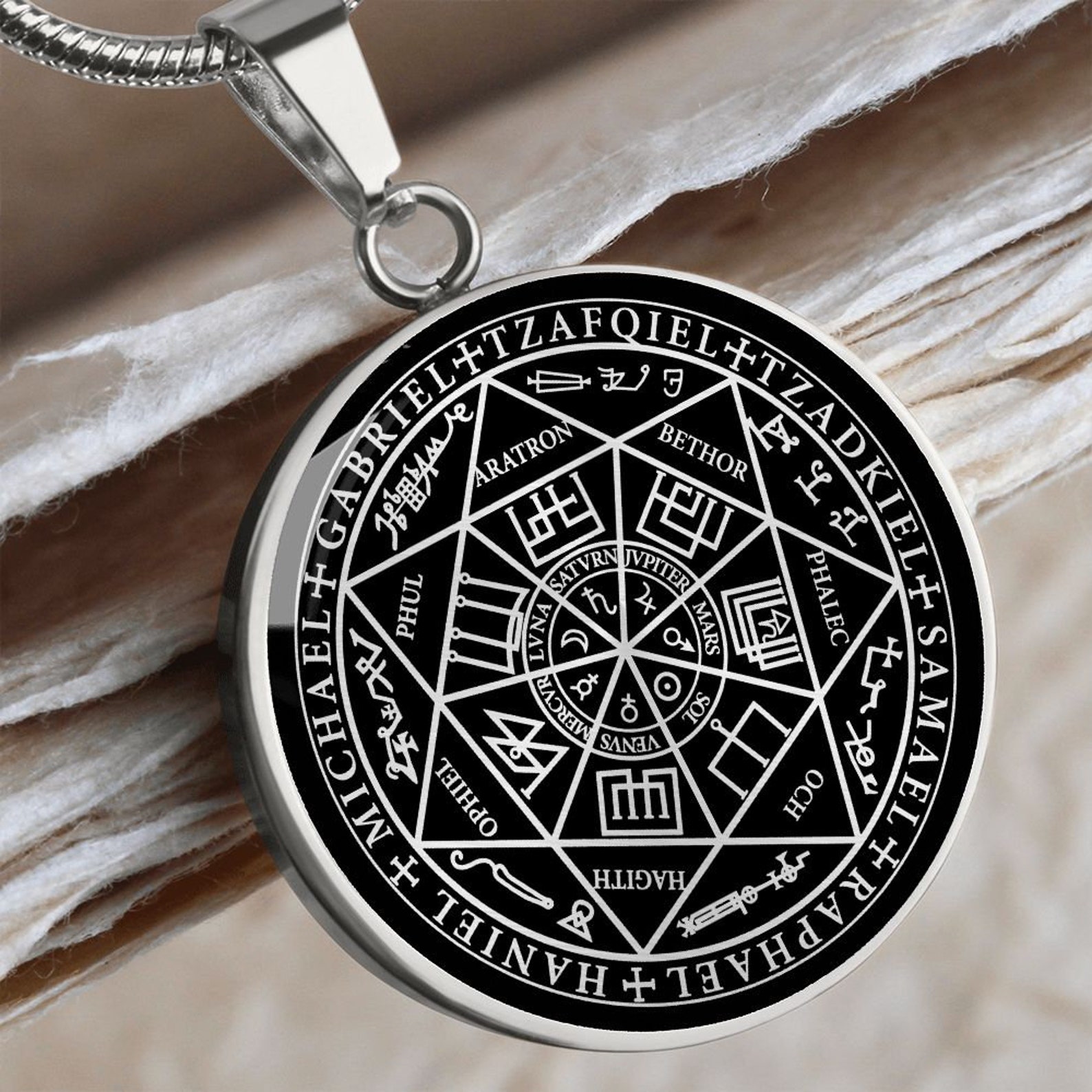 Seal of Seven 7 Archangels Talisman Necklace Pendant Jewelry - Etsy