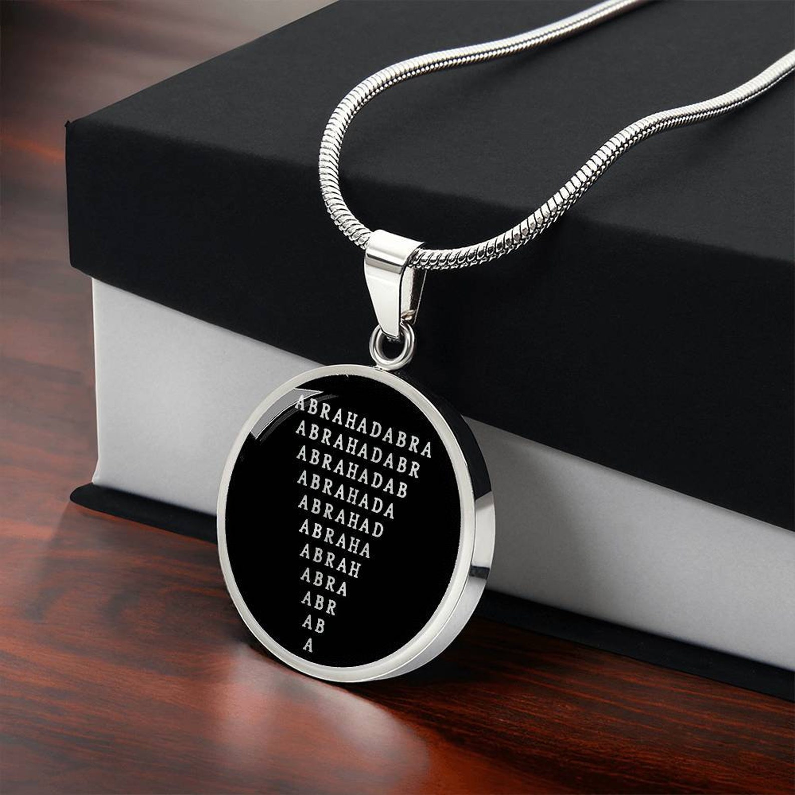 Abrahadabra Necklace Abracadabra Pendant Jewelry Talisman Amulet Gold ...