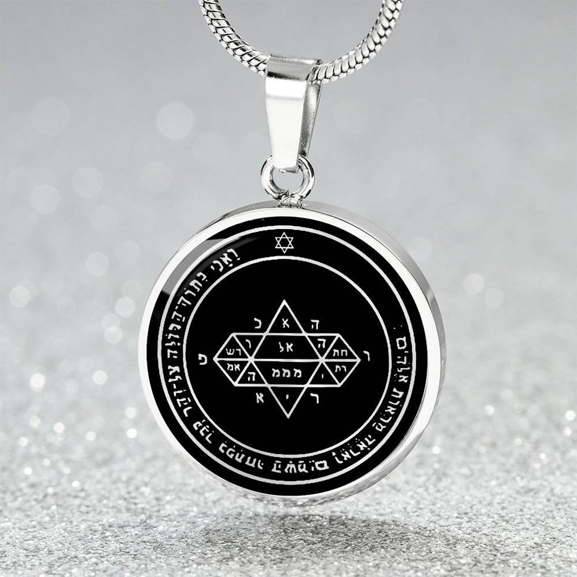 Solomon Necklace Fifth Pentacle of Jupiter Pendant Gold Silver King ...