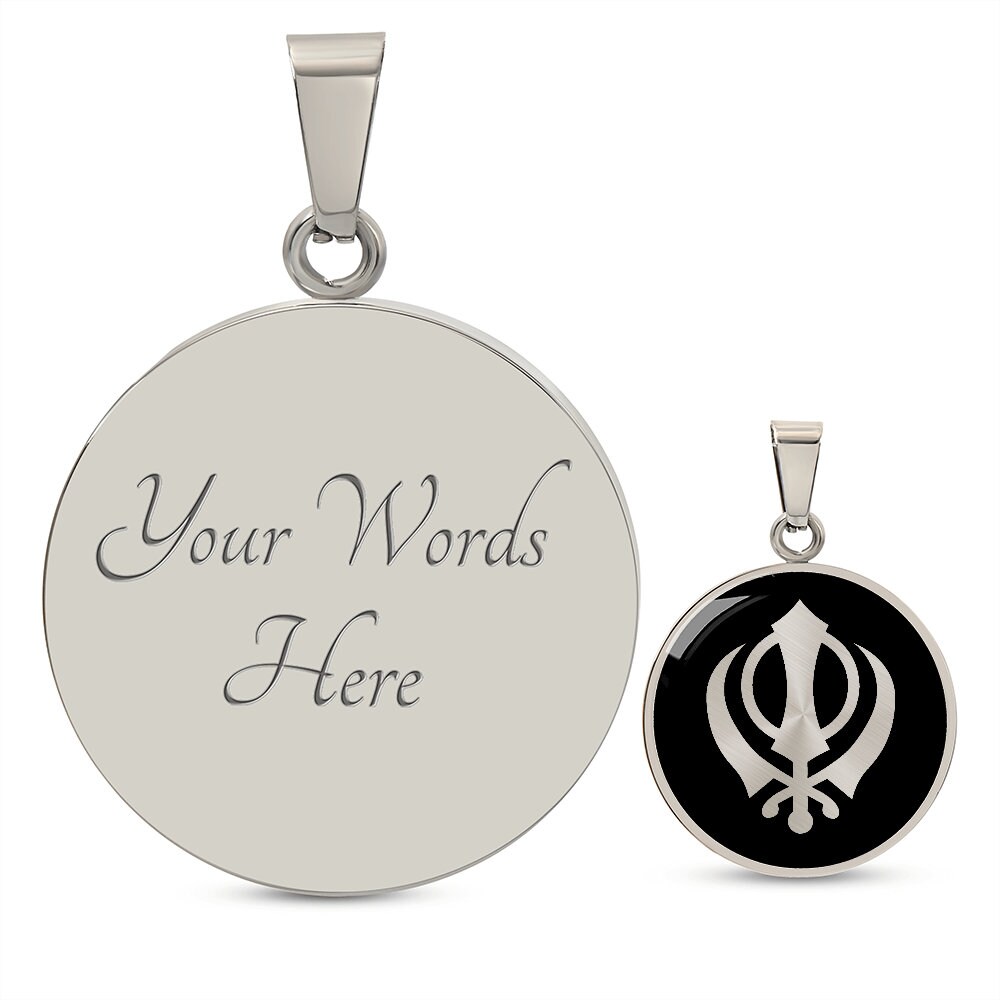 Khanda Necklace Sikh Jewelry Shakti Pendant Charm Gold Silver Chain - Etsy