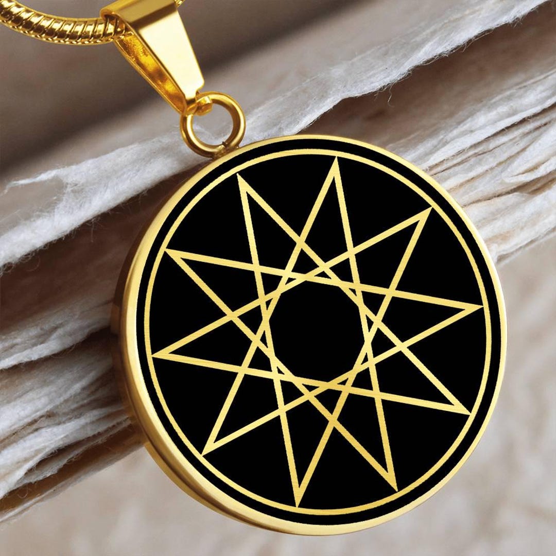 Star Dekagram Necklace 10 Point Star Pendant Sacred Geometry Jewelry ...