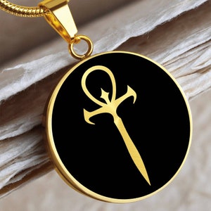 Vampire Ankh Necklace Pendant Gothic Jewelry Gold Silver Charm - Etsy