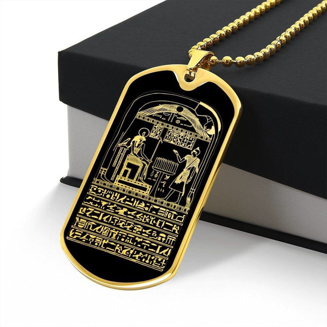 Stele of Revealing Necklace Thelema Pendant Jewelry Gold Silver Charm ...