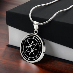 Azazel Sigil Necklace Pendant Demon Jewelry Gold Silver Charm - Etsy